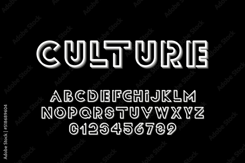 Vector designer minimalistic alphabet. Trendy english font. Bold simple ...