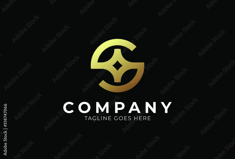 Letter S star logo design Stock Vector | Adobe Stock
