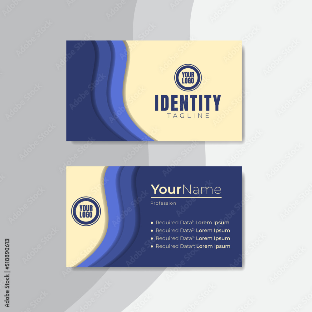 Luxury Business Card Templates. Front and back view. Vector ...