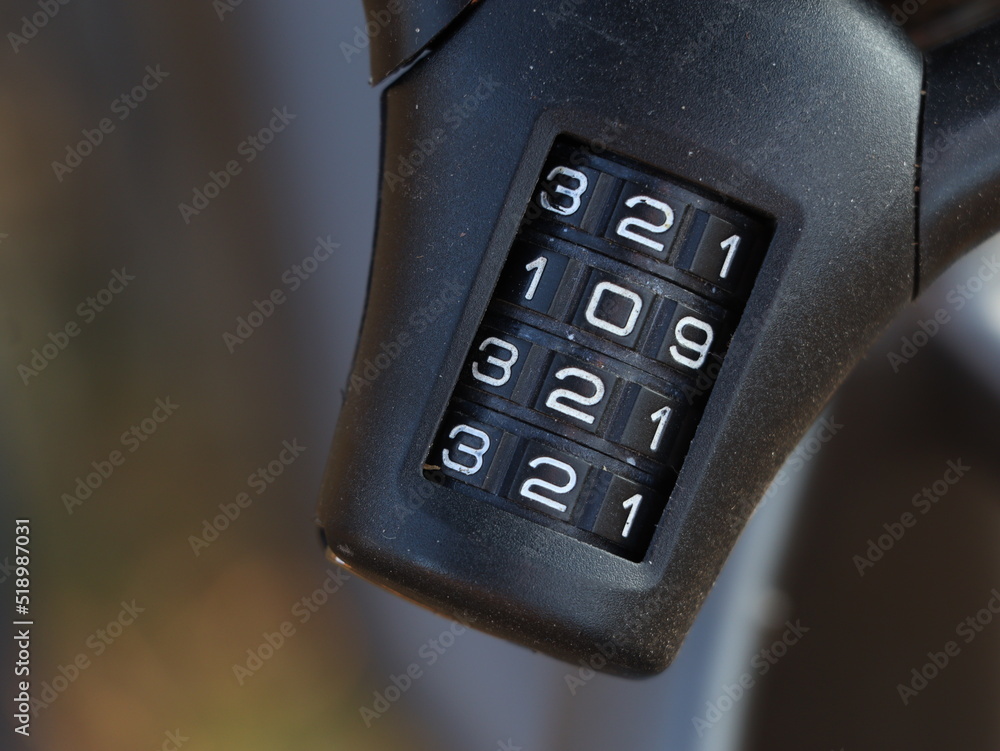 Bicycle code lock with numbers 2022. Protection of vehicles from theft ...