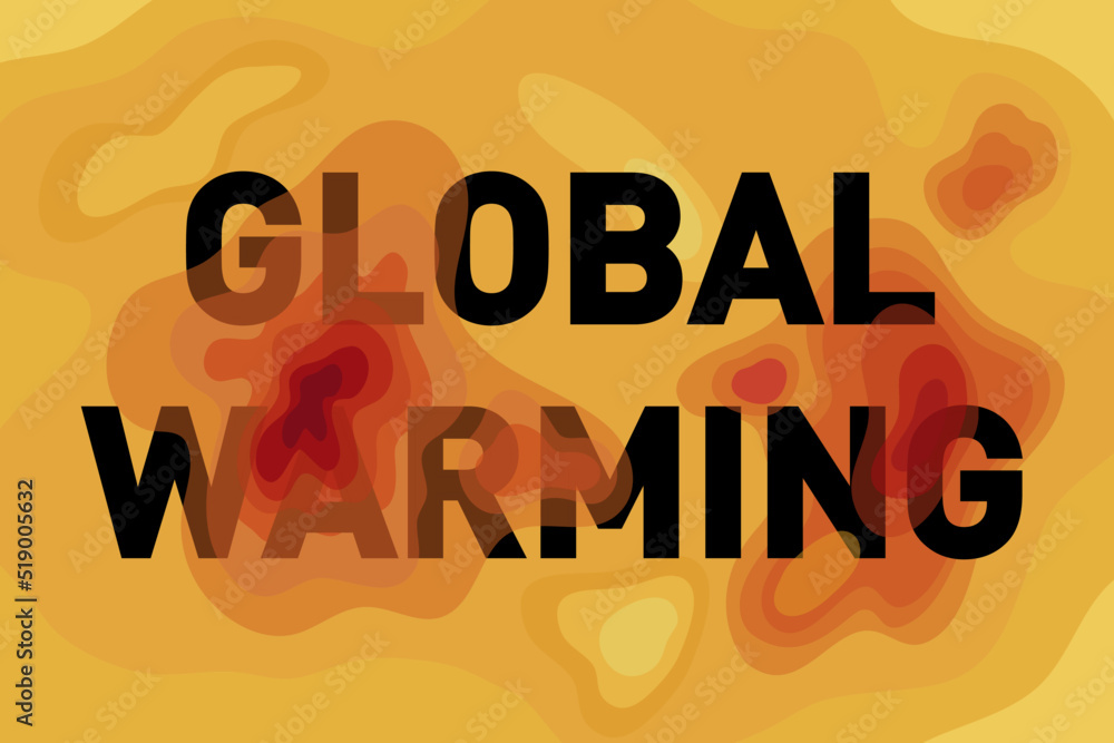 Stock-Vektorgrafik „Global warming heatmap - map is showing area and ...