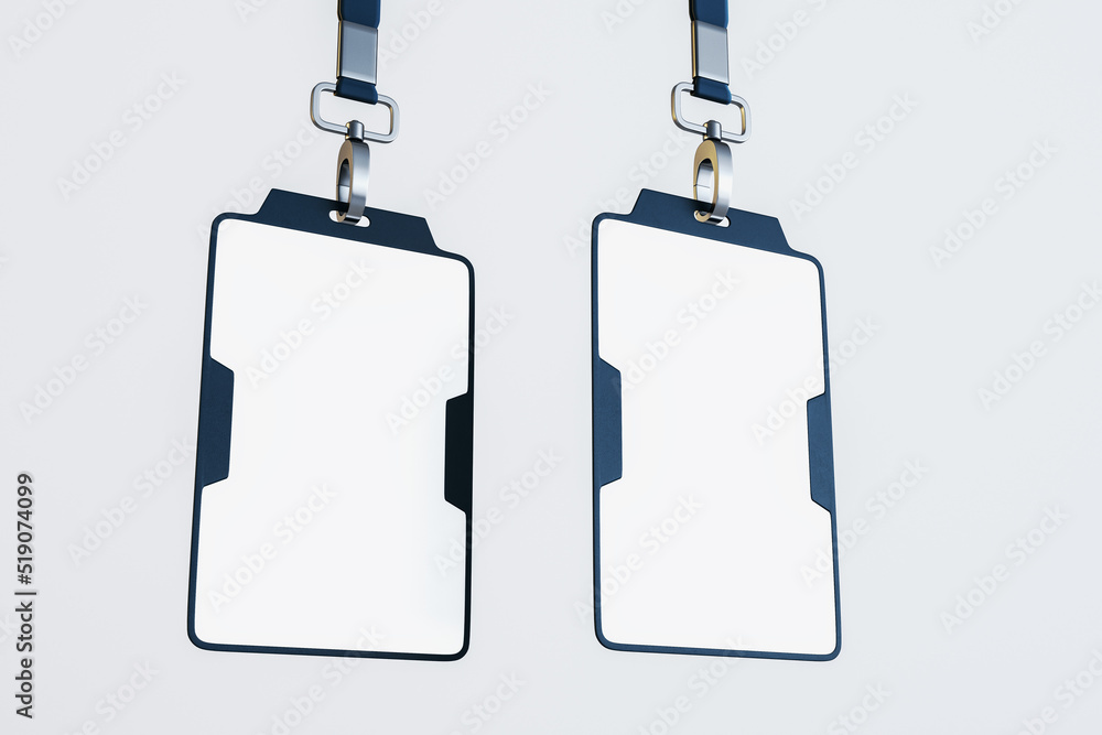 Blank white plastic identification cards with space for your logo or ...