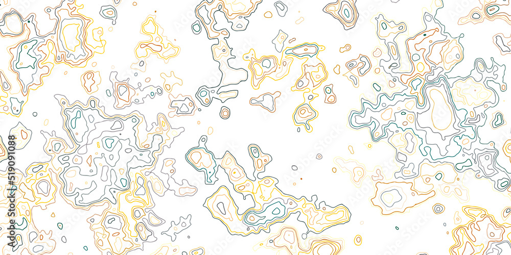The stylized height of the topographic map contour in lines and ...