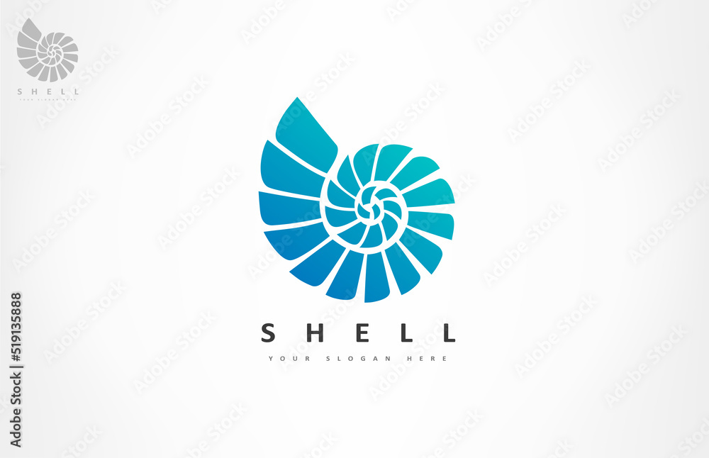 Seashell logo vector. Nature design. Stock Vector | Adobe Stock