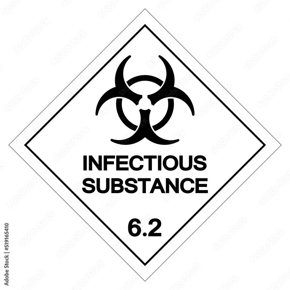 Infectious Substance Label Symbol Sign ,Vector Illustration, Isolate On ...