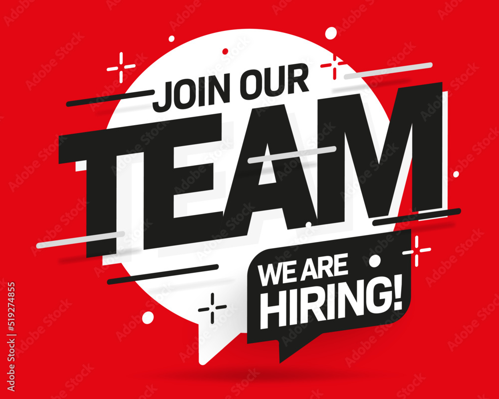 Join our team advertising banner design Stock Vector | Adobe Stock