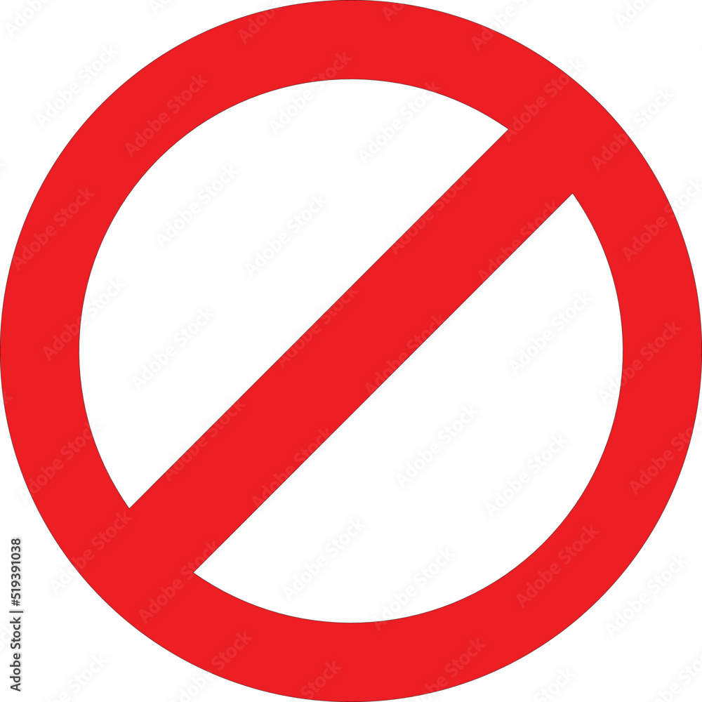 prohibition sign. do not enter sign. Red prohibition sign. Stop icon ...