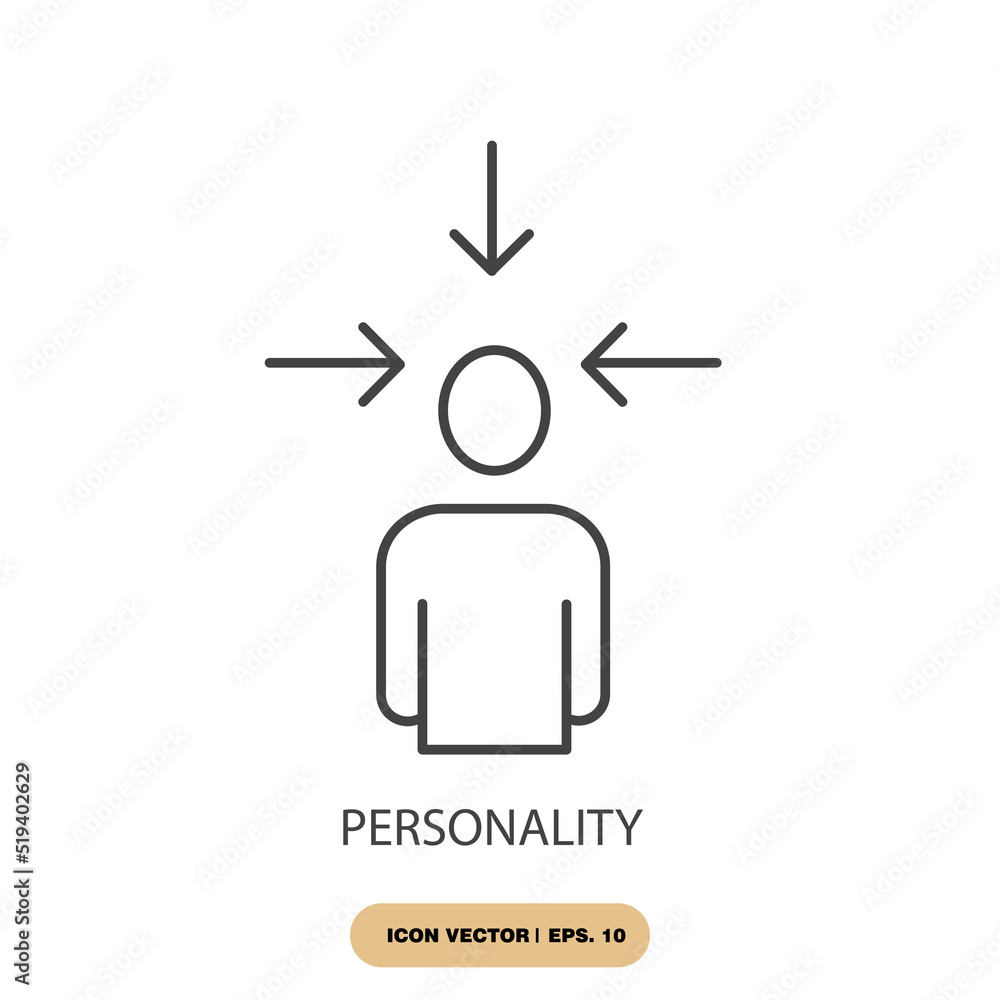 personality icons symbol vector elements for infographic web Stock ...