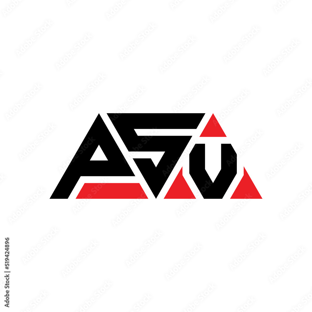 PSV triangle letter logo design with triangle shape. PSV triangle logo ...