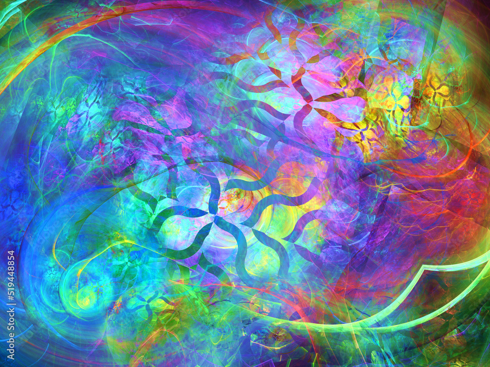 Stockillustratie Composición de arte imaginario digital consistente en ...