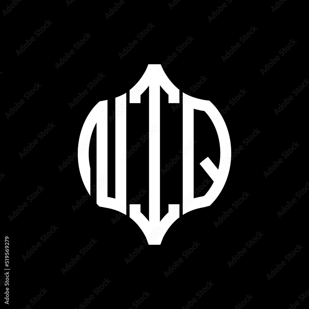 NIQ letter logo. NIQ best black background vector image. NIQ Monogram ...