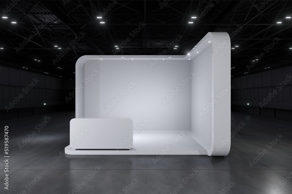 Exhibition stand for mockup and Corporate identity,Display design.Empty ...