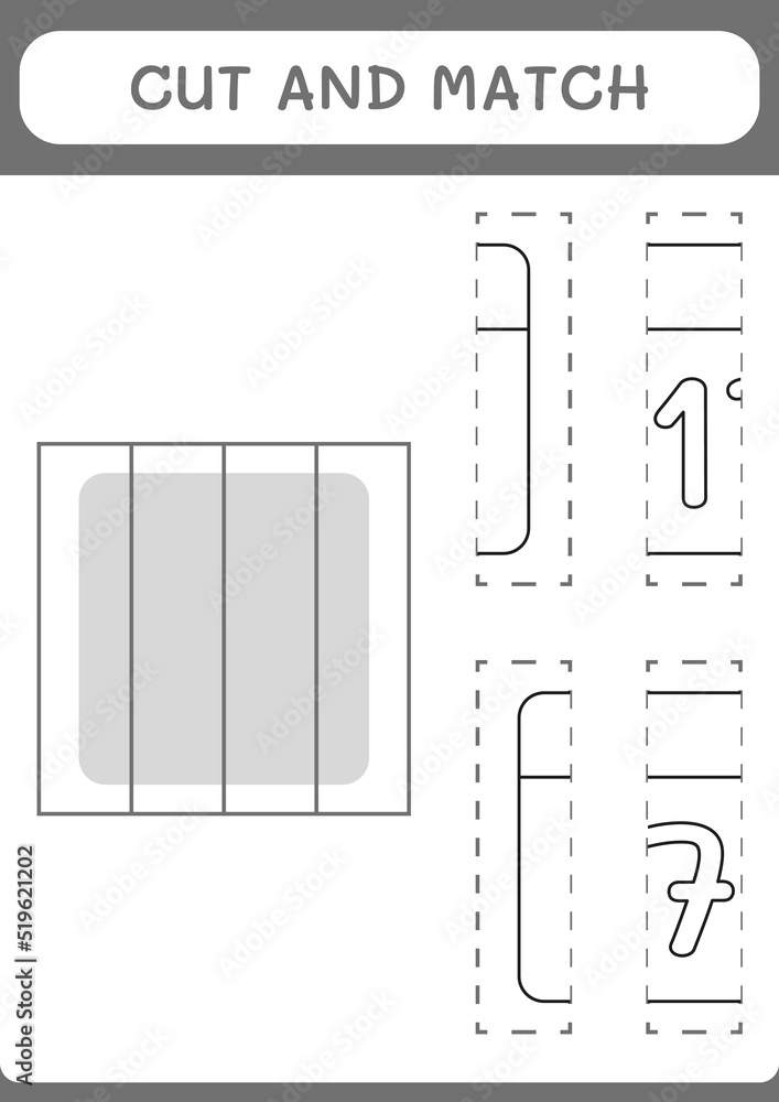 Cut and match parts of Calender, game for children. Vector illustration ...