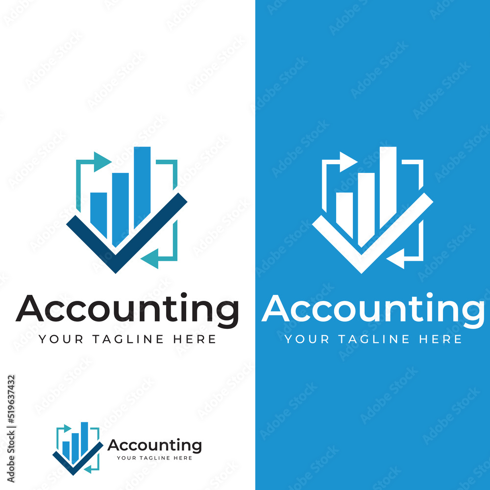 Financial accounting logo, with check mark for financial accounting ...
