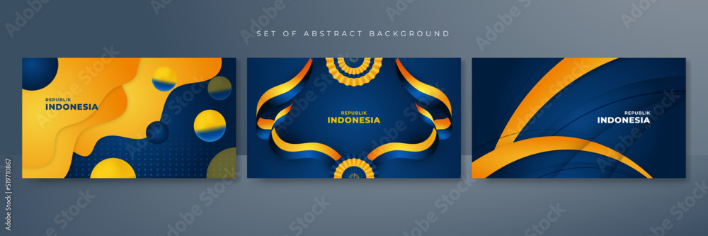 Happy Indonesia Independence day with blue yellow theme and Pancasila ...