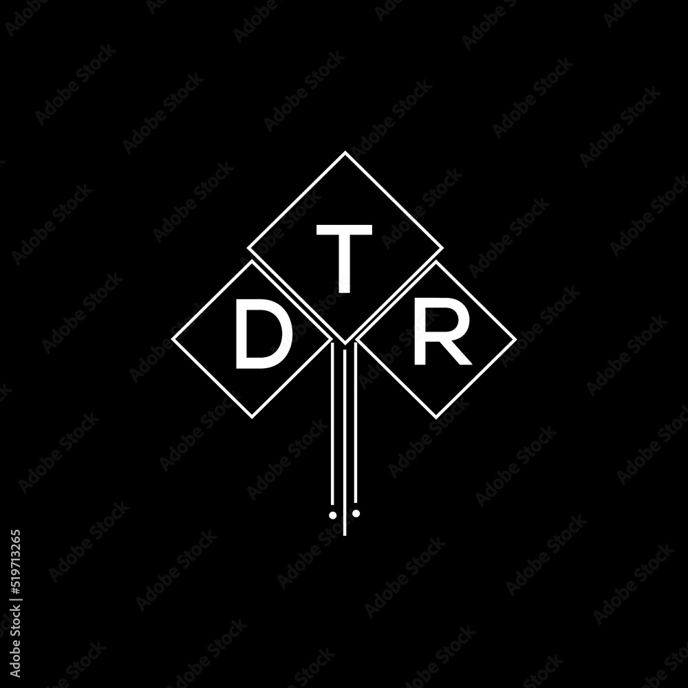 DTR letter logo design with white background in illustrator, DTR vector ...