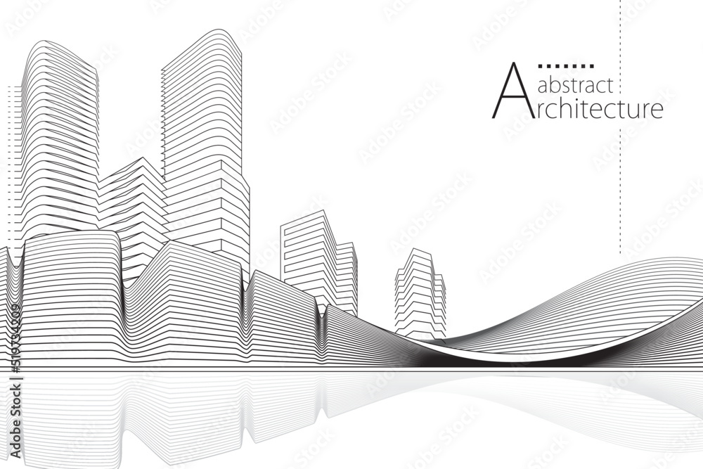 Image vectorielle Stock 3D illustration Imagination architecture ...