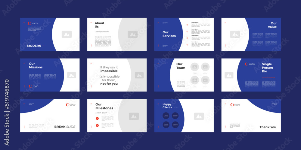 simple modern presentation slide design template Stock Vector | Adobe Stock