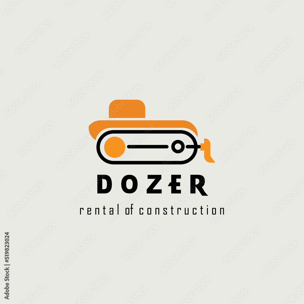 dozer vector logo construction heavy equipment illustration for company ...