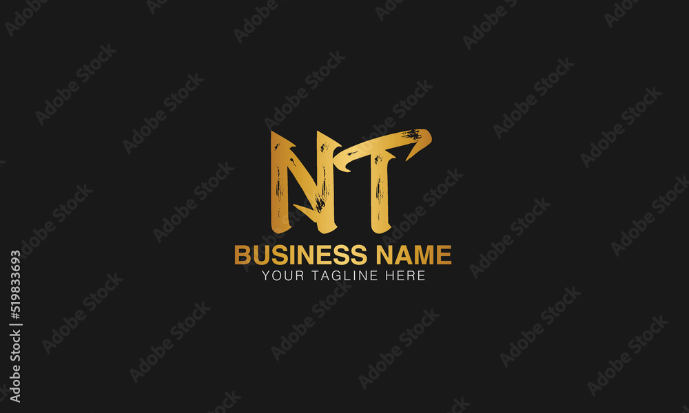 NT initial logo | initial based abstract modern minimal creative logo ...