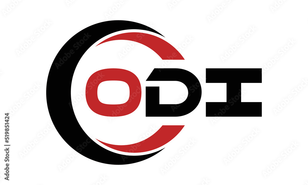 Vetor ODI swoosh three letter logo design vector template | monogram ...
