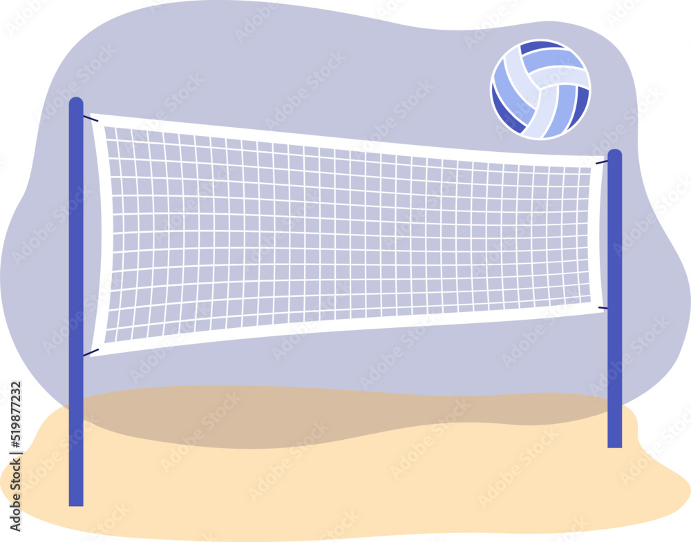 Volleyball Ball And Net Clipart