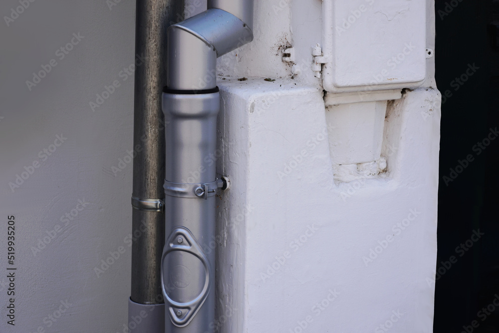 Zink rain water leader downspout with transfer and cleanout access door ...
