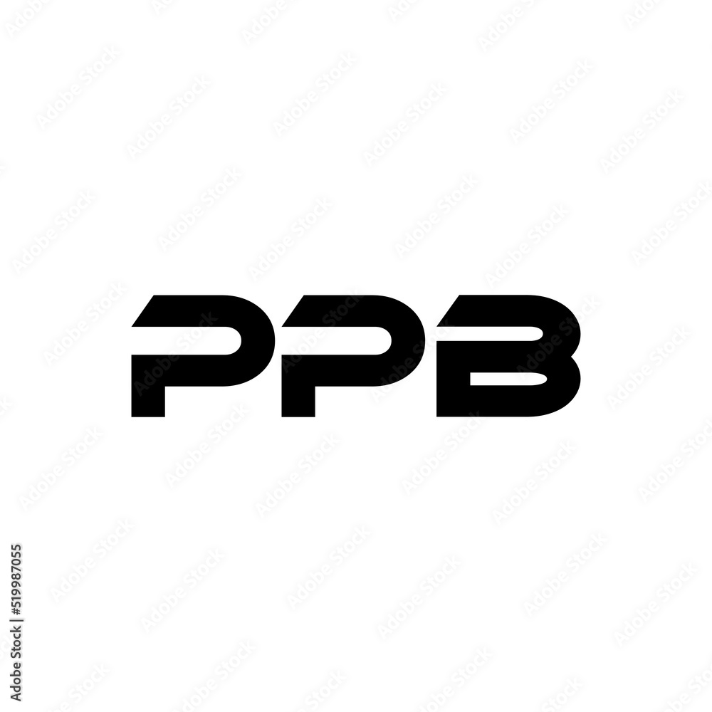 PPB letter logo design with white background in illustrator, vector ...