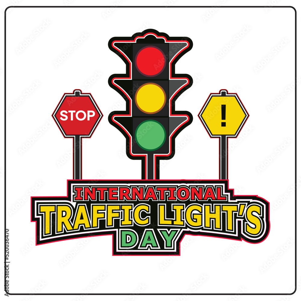 International Traffic Light Day. August 5th. Templates for background ...
