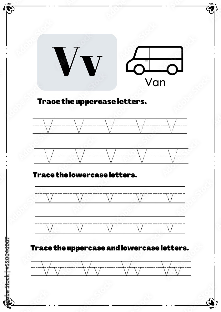 High Resolution Letter A to Z Alphabets Tracing Workbook, Uppercase and ...