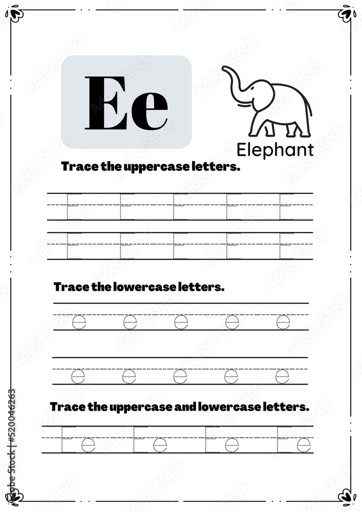 High Resolution Letter A to Z Alphabets Tracing Workbook, Uppercase and ...