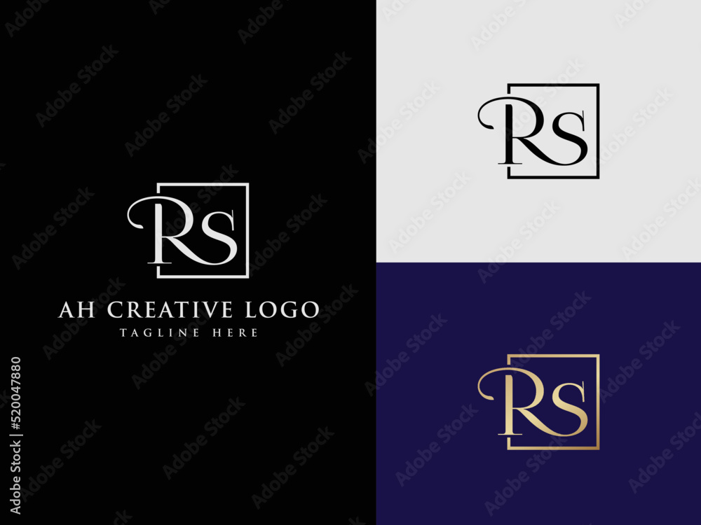 RS luxury fashion logo or SR modern logo, icon, letter, initials, and ...