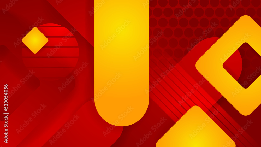 Abstract red and yellow background. Design for poster, template on web ...