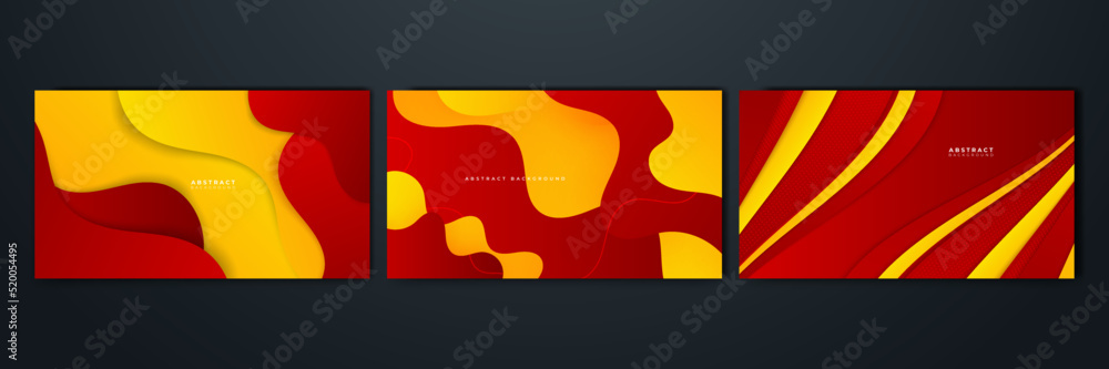 Abstract red and yellow background. Design for poster, template on web ...