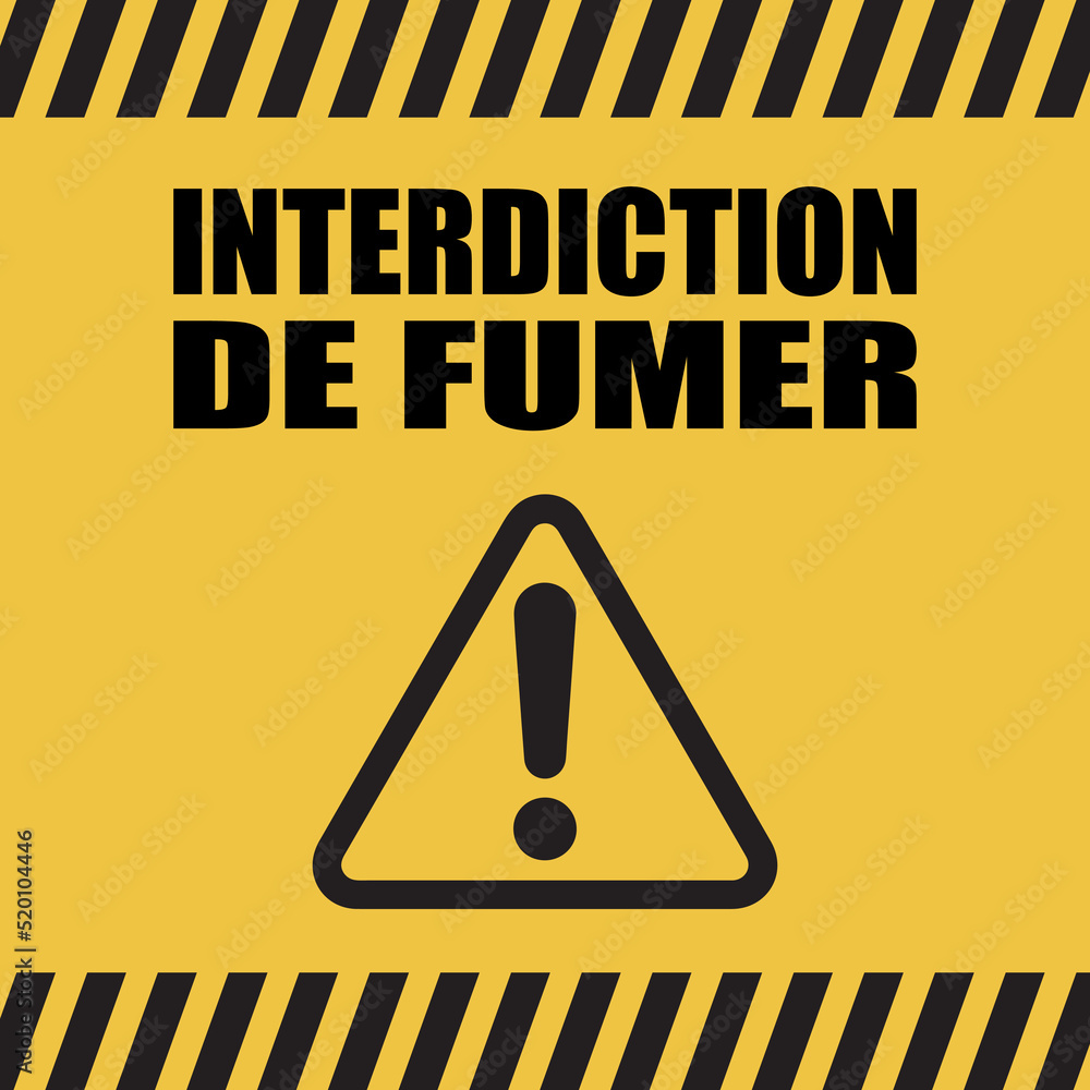 Logo interdiction de fumer. Stock Vector | Adobe Stock