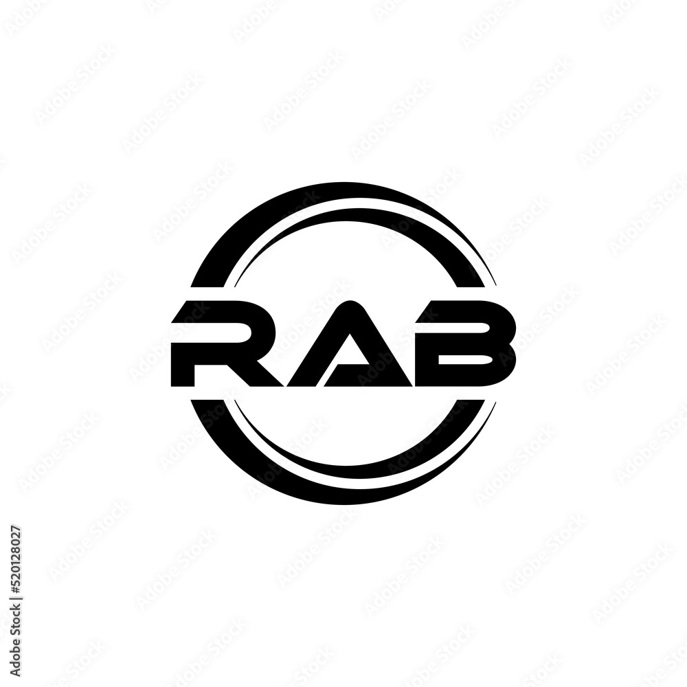 RAB letter logo design with white background in illustrator, vector ...