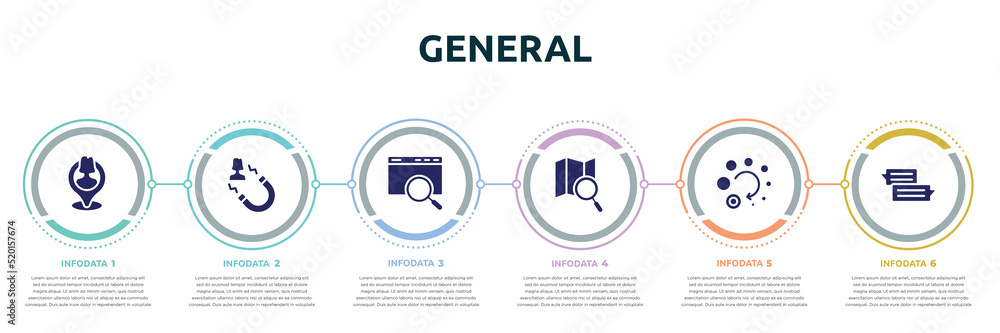 general concept infographic design template. included placement, user ...