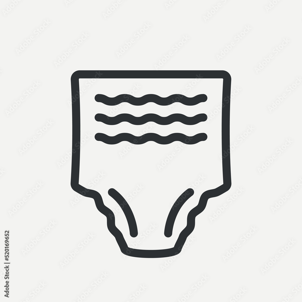 Adult diapers icon. Diapers pants symbol. Underwear for the elderly ...