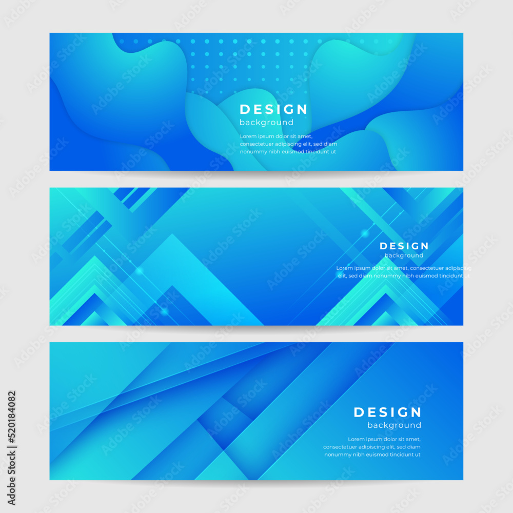 Abstract geometric blue wide background banner layout design. Blue ...