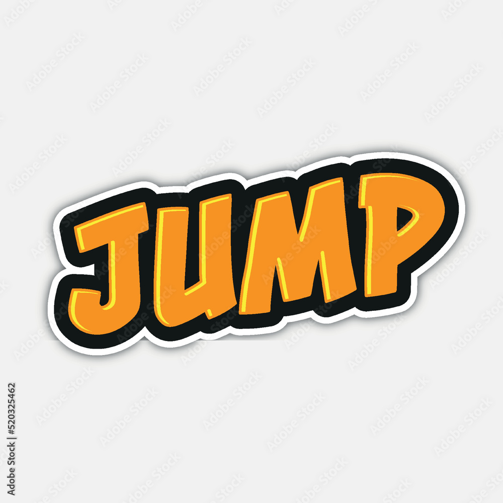 jump sticker text effect with modern and simple style, usable for logo ...