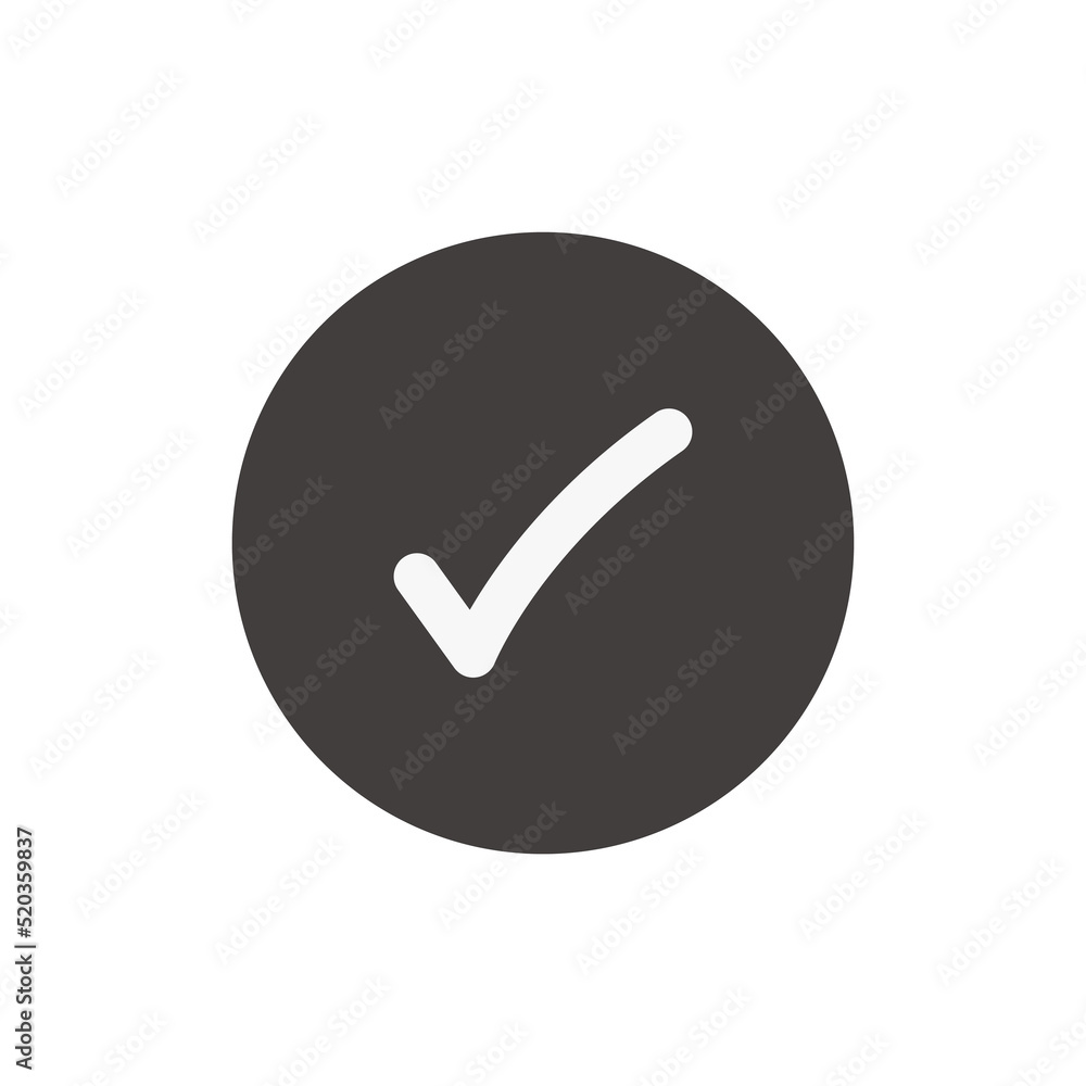 black check mark icon.tick symbol black vector illustration Stock ...