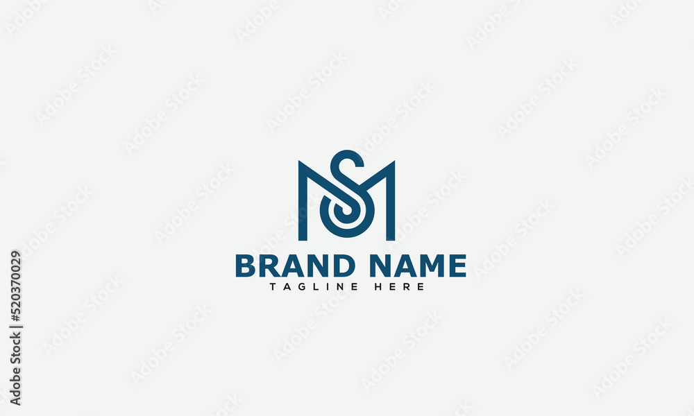 Logo design letter SM . Elegant modern. Vector template. Stock Vector ...