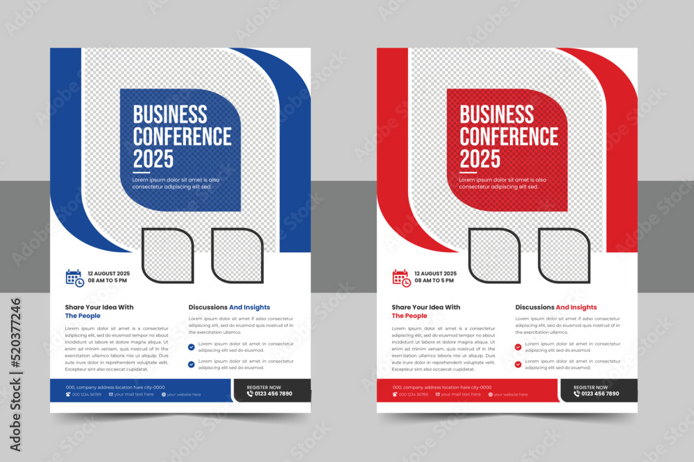 Abstract corporate business conference flyer template or annual ...