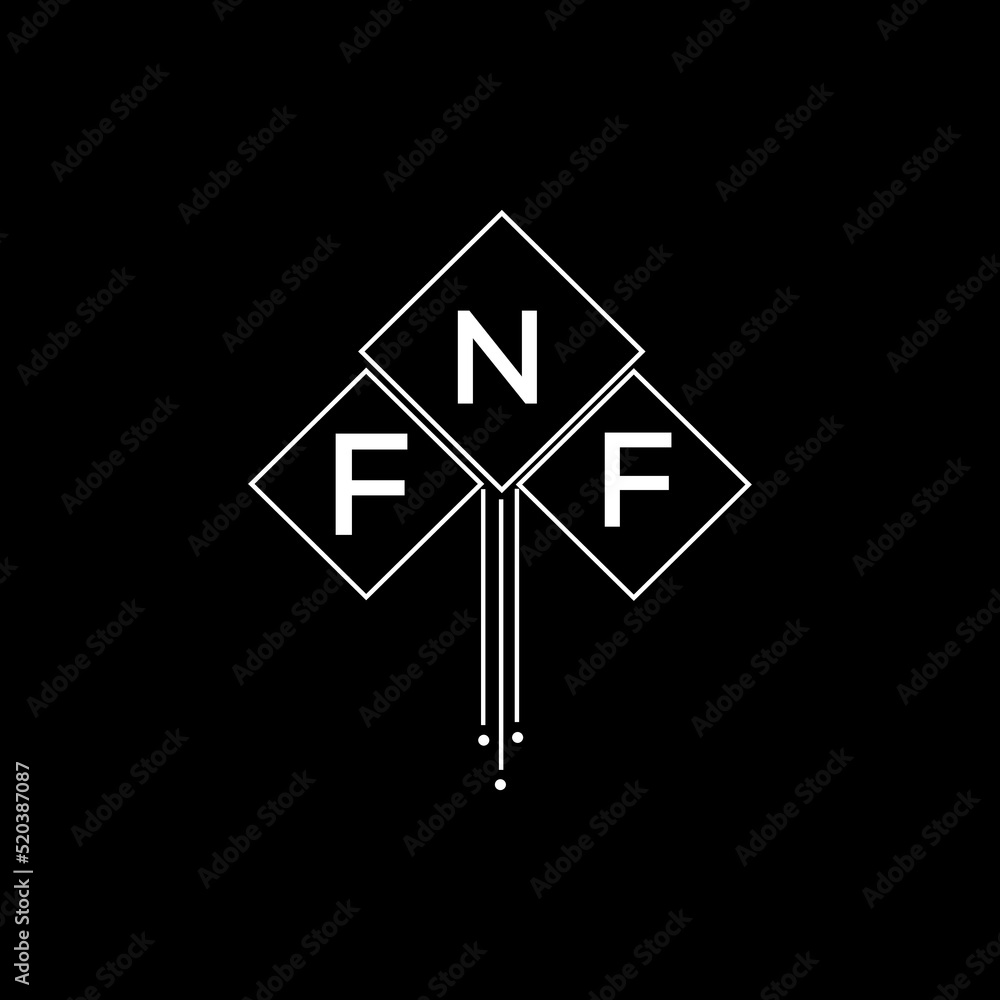 FNF letter logo design with white background in illustrator, FNF vector ...
