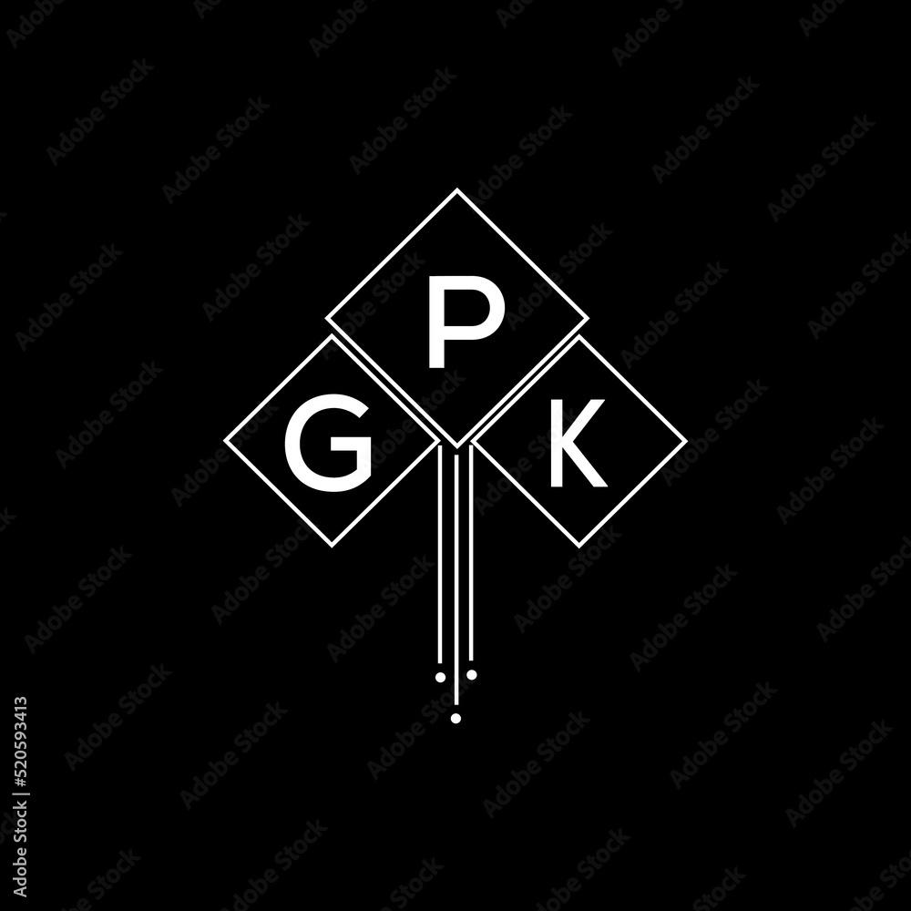 GPK letter logo design with white background in illustrator, GPK vector ...