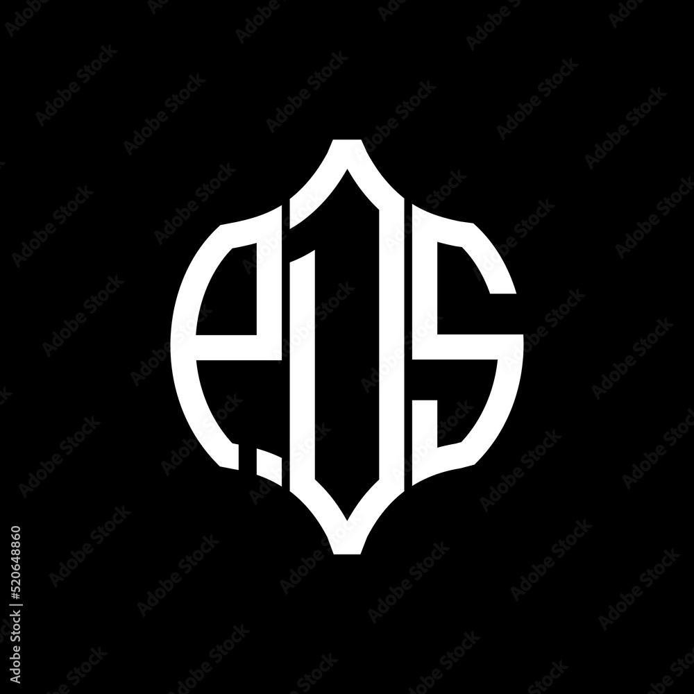 PDS letter logo. PDS best black background vector image. PDS Monogram ...