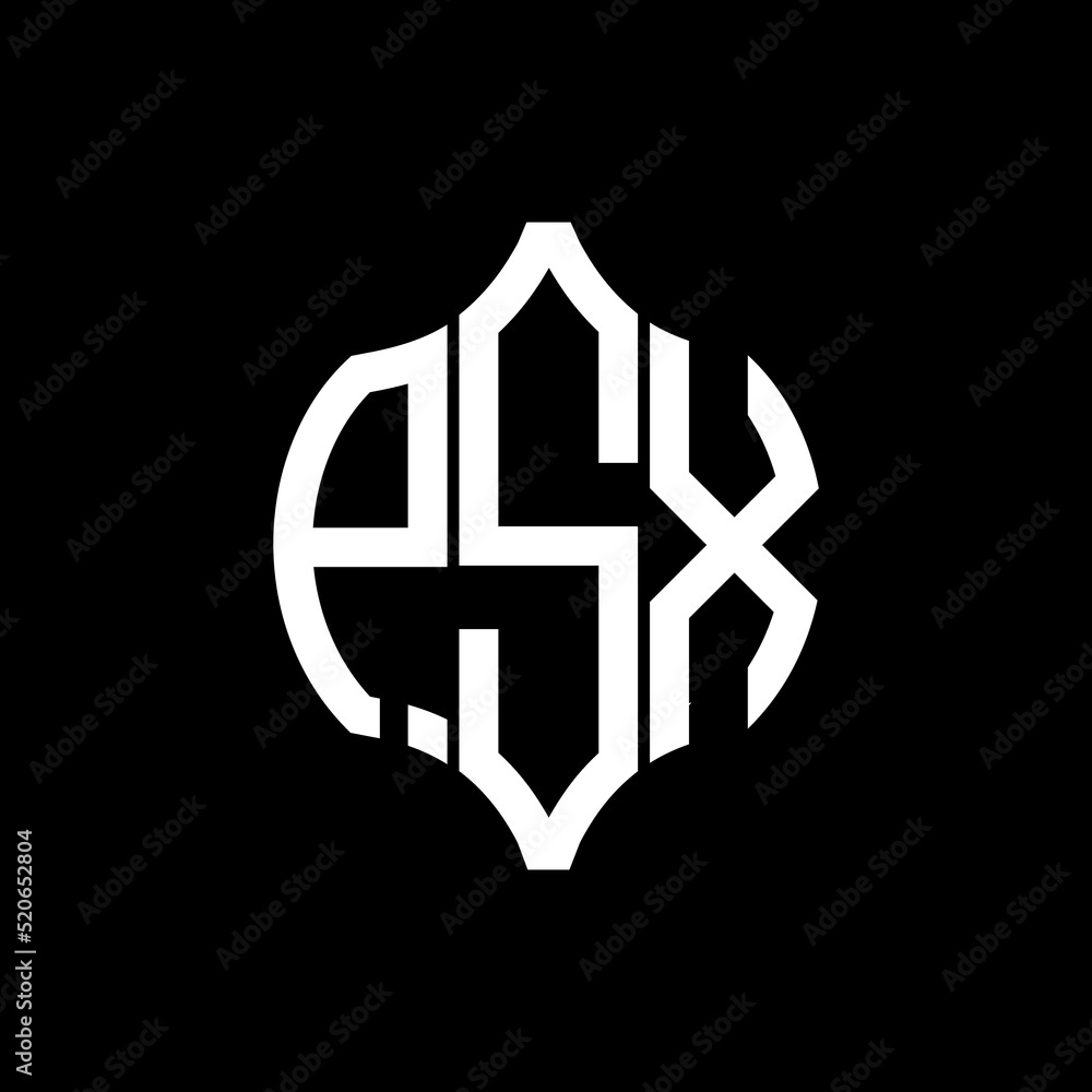 PSX letter logo. PSX best black background vector image. PSX Monogram ...