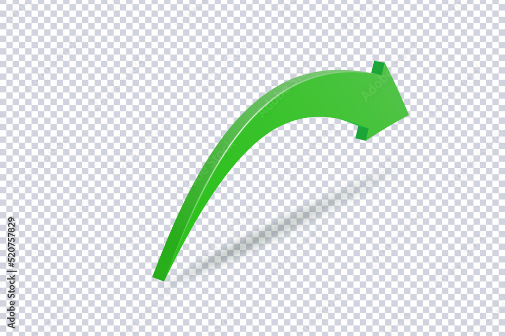 Vector de Stock Growing Green Arrow up. Growth chart sign. Flexible ...
