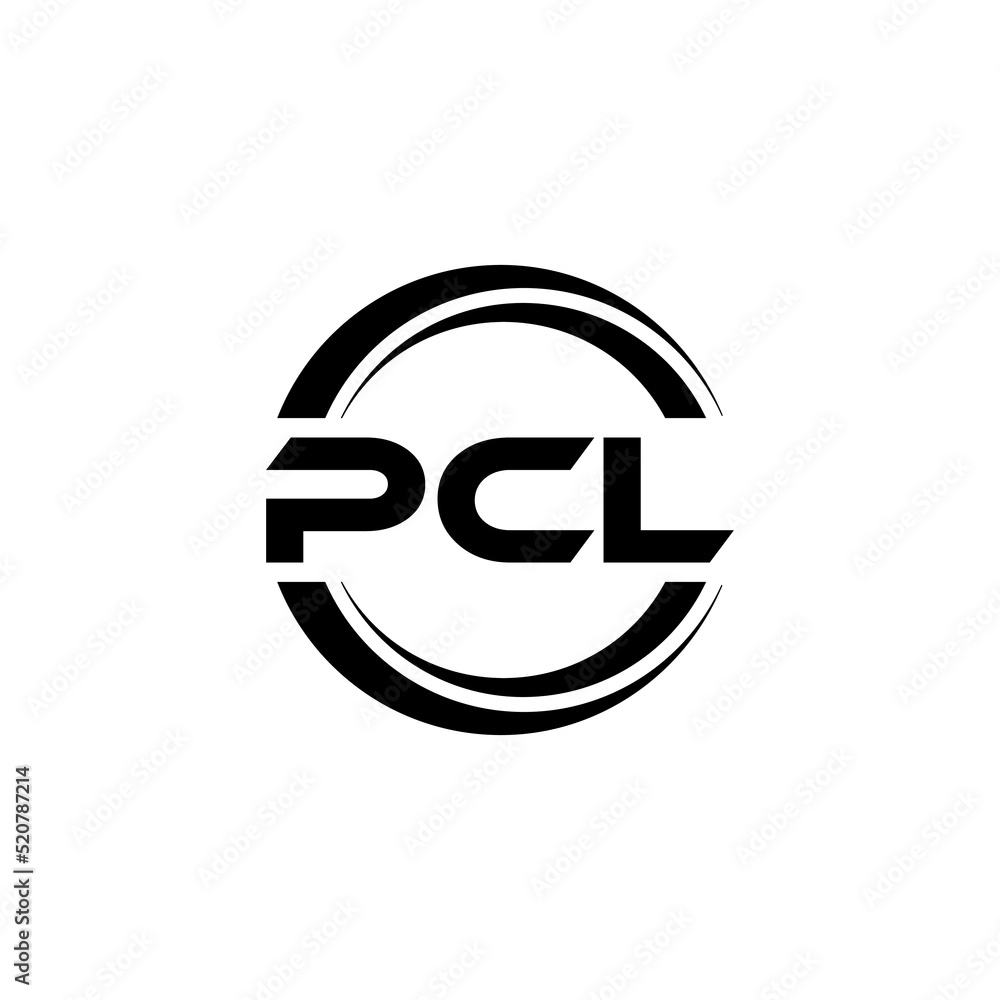 PCL letter logo design with white background in illustrator, vector ...
