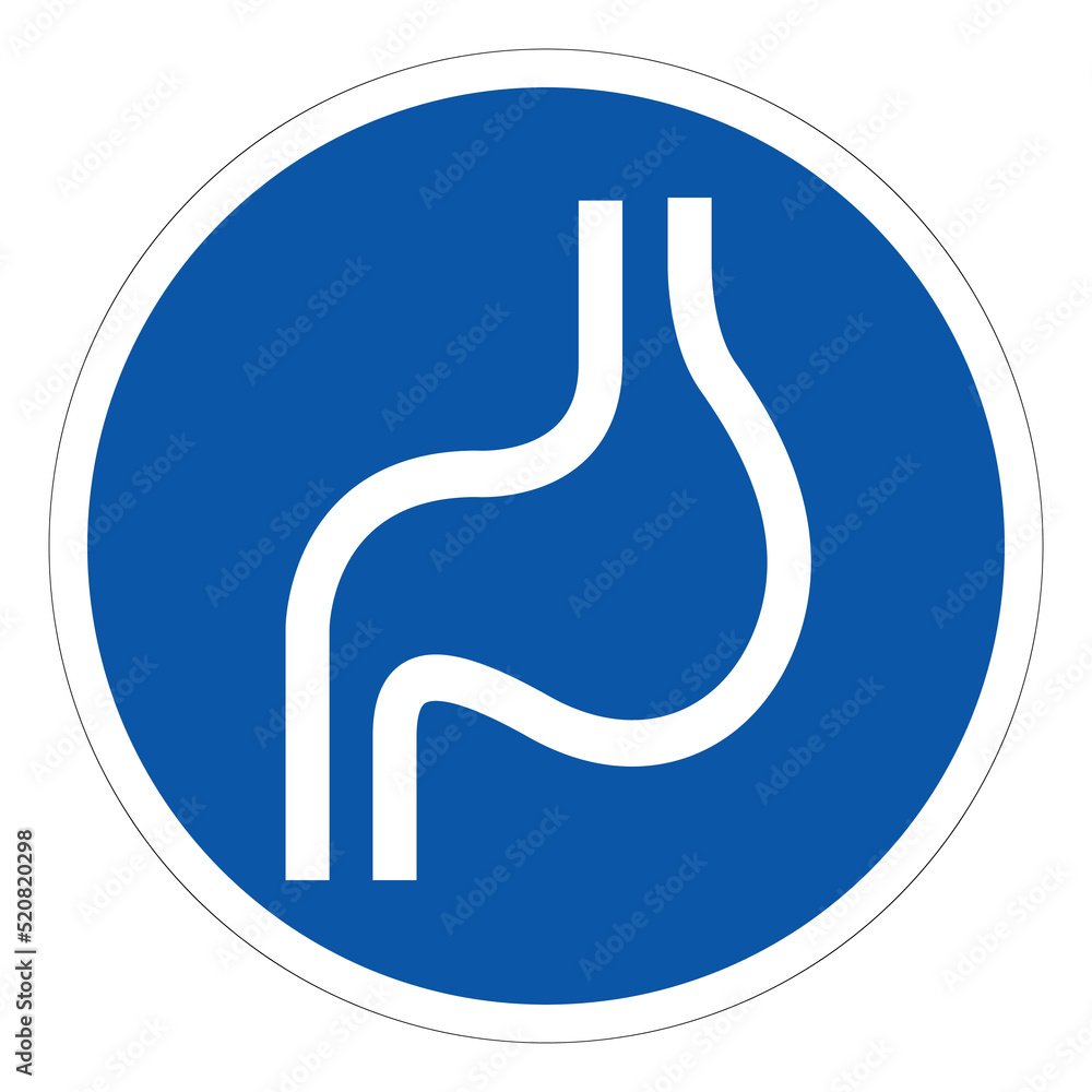 Digestive Stomach Symbol Sign,Vector Illustration, Isolated On White ...